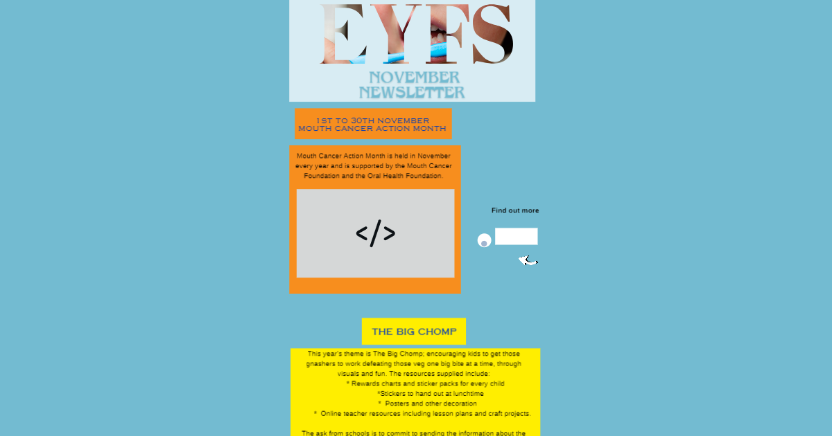 This year’s theme is The Big Chomp; encouraging kids to get those ...